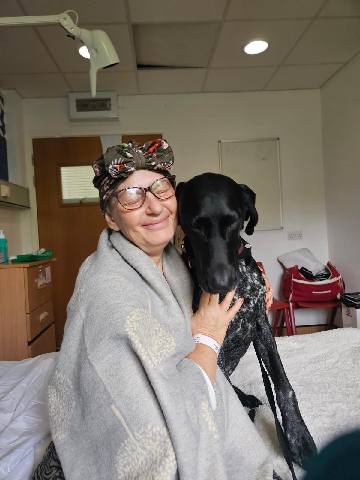 German Pointer dog, Clyde was really important in Amanda's recovery ...